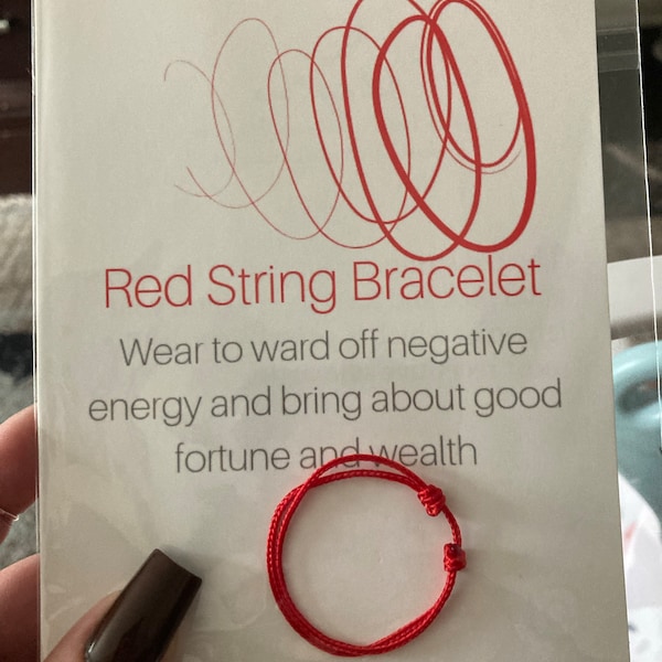 Red String Bracelet With Card / Kabbalah Red Bracelet / Good Luck ...