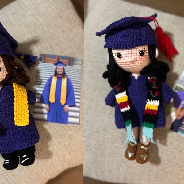 Crochet Graduation Doll, Handmade Amigurumi Gift - Etsy