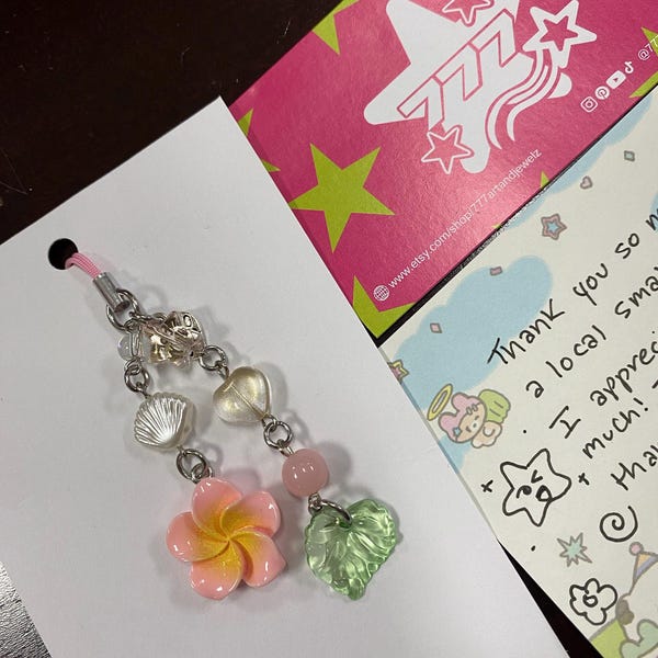 Tropical 2000s Summer Hibiscus Phone Charms, Cute Beach Themed Unique ...