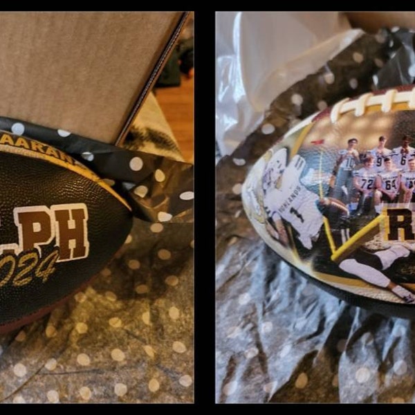 Custom Photo Football, Personalized Team Gift, Senior Gift - Etsy