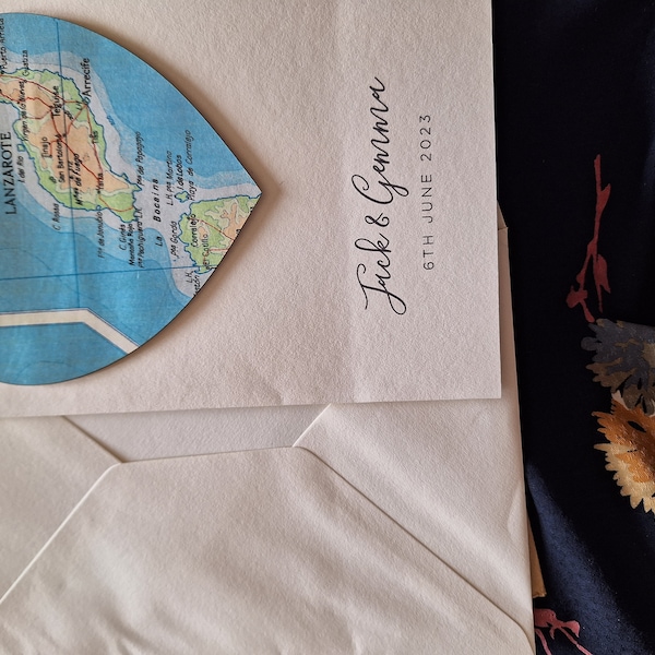 Custom Map Engagement Card, Personalised Got Engaged Couples Card ...