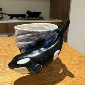 Orca Ceramic Mug & Tray Set Rustic Coffee Mug Country Style Jewelry ...