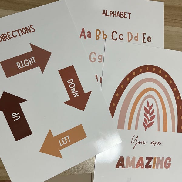 Alphabet Flash Cards, Montessori Materials, A-Z Cards, Toddler ...