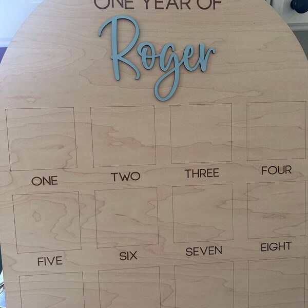 One Year of Photo Board, First Year Board, Baby's My First Year Sign ...