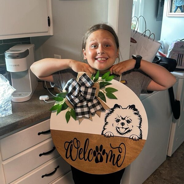 Tabby Cat Welcome Sign, Tabby Cat Door Sign, Cat Welcome Sign - Etsy