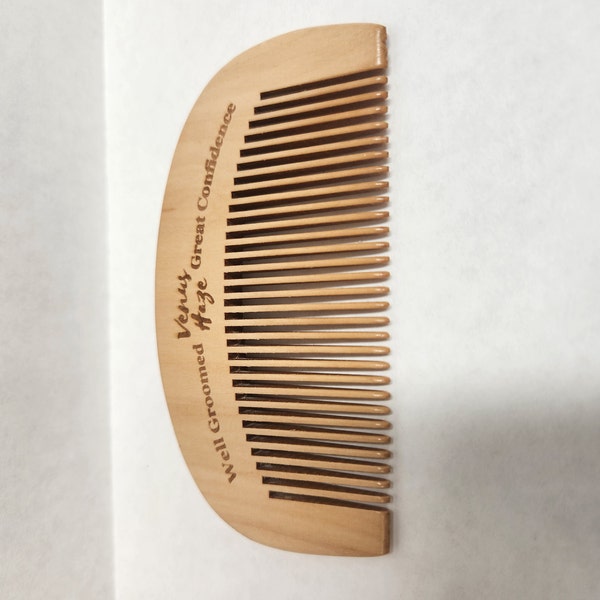 Personalized Your Logo handmade Wood Fine Tooth Comb Red Women Hair Men ...