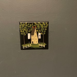 Light Switch Plate Covers Primitive Black With Saltbox and Colonials ...