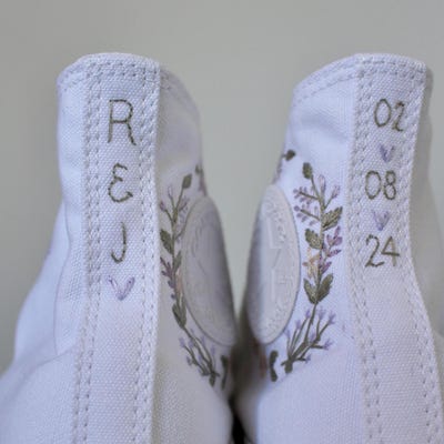 Custom Wedding Platform Converse High Tops - Etsy