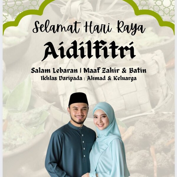 Editable Hari Raya Card | Canva Template | Instagram and Whatsapp ...