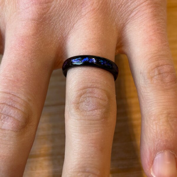 Orion Nebula Ring, Tungsten Outer Space Ring, 8mm-6mm-4mm Man Woman ...