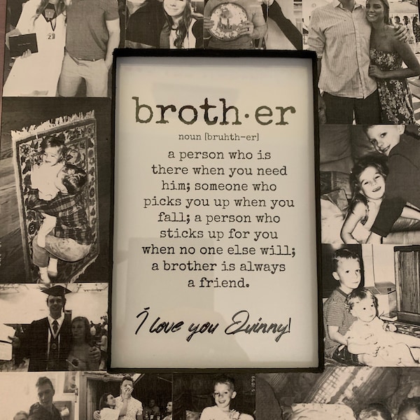 Brother Gift, Quote, Hero Brother Quote, Gift for Brother, Personalized ...