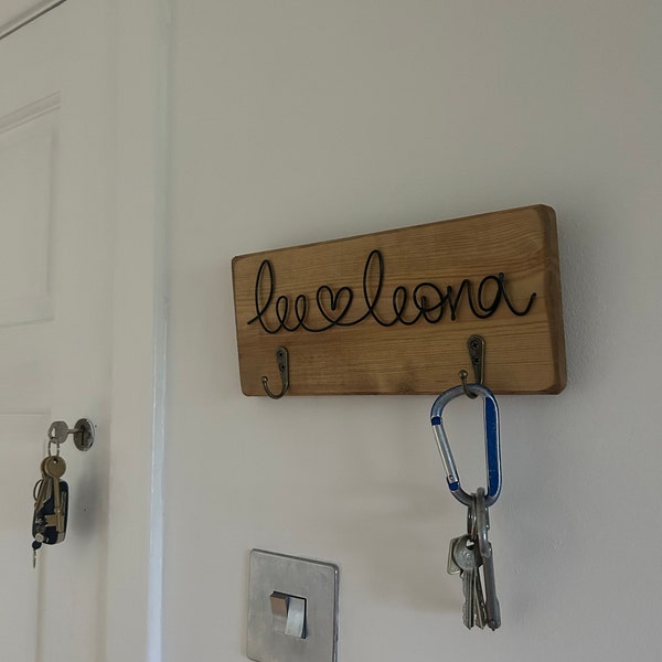 Personalised Keyhook • New Home Gifts • Key Hooks • Wooden Key Hook • Wedding Gifts • First Home ...
