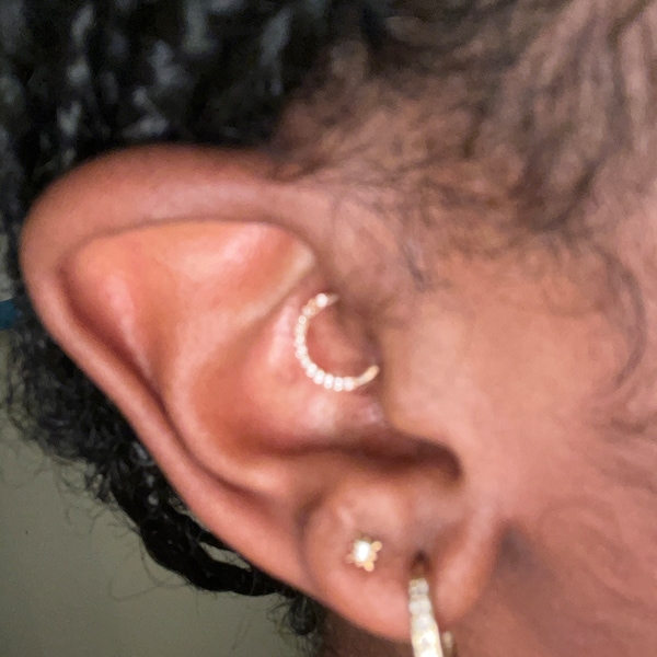 18g Dainty Starburst Piercing (single), Screw Ball End Piercing, 925 ...