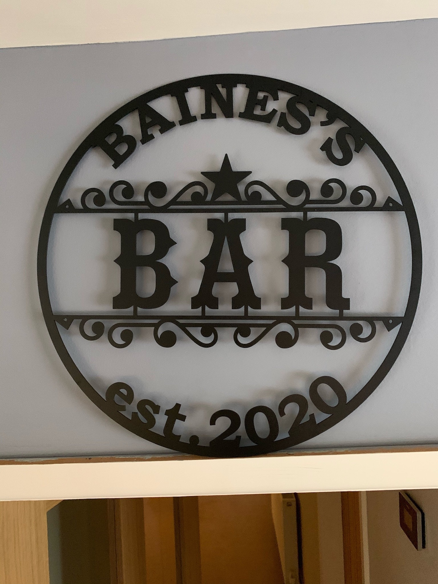 Metal Bar Sign Personalized Laser Cut Name Sign Custom Bar Sign Metal ...