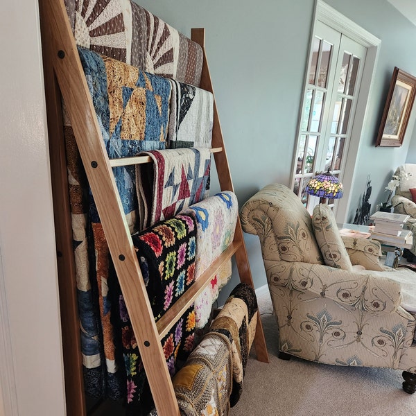Quilt Ladder Rack Display Freestanding 66" Tall - Etsy