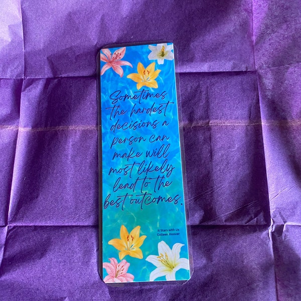 It Starts With Us Bookmarks, Book by Colleen Hoover, It Ends With Us ...