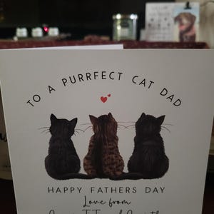 Personalised Choose the Cats Father's Day Card From the Cats, for Cat ...