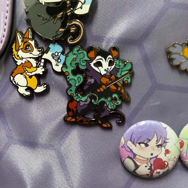 Fursona Pins: Psychic Civet Sticker Furry/feline/ Vinyl Sticker - Etsy