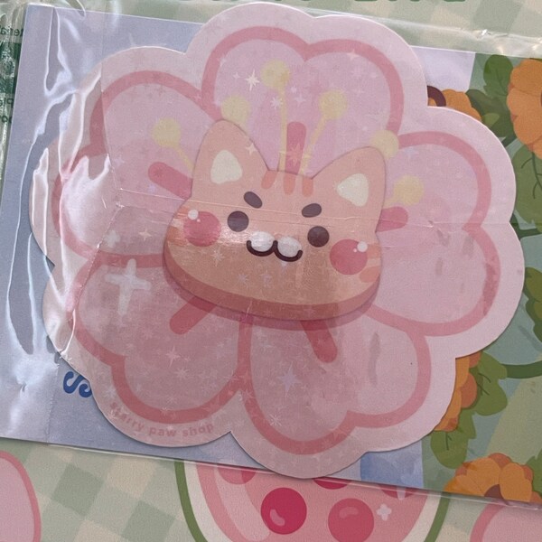 Dango Mochi Cat Stickers Set | 4.5 - 2" Star Holographic Waterproof ...