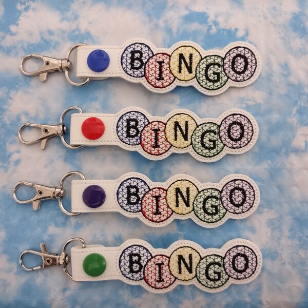 ITH Bingo Key Fob, Bingo Bag Tag, Bingo Snap Tab, Vinyl Key Fob, Snap ...