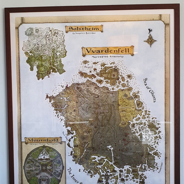 Morrowind, Vvardenfell Map (the Elder Scrolls 3), High Quality, A3 ...
