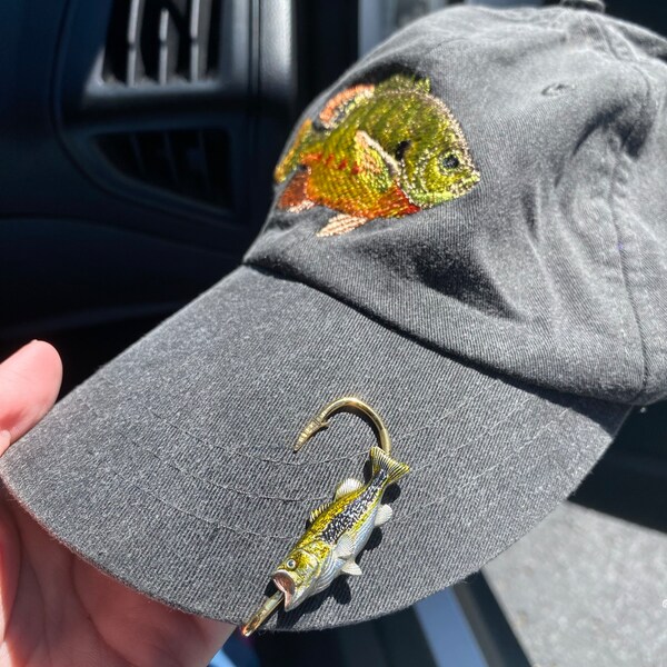 Bass Bone Fish Hookit© Fishing Hat Hook - Brim Clip - Hat Clip- Fishing ...