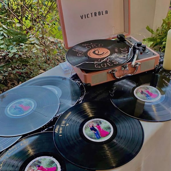 Vinyl Records With White Matte Labels - Crafting, Decor, or Wedding ...