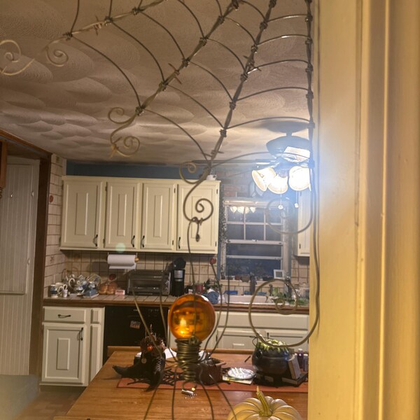 18" Odd Twisted Barbed Wire Corner Spider Web Reclaimed Art - Etsy