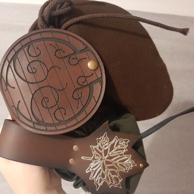 Hobbit Door Belt Bag Wood and Leather Hoobit Hole Form Black and Brown ...