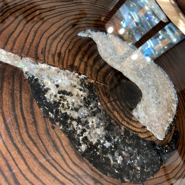 Geode Table Custom Made Art Slice Resin Epoxy Living Room Decor Unique ...