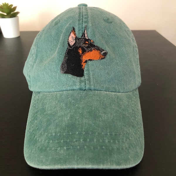 DOBERMAN PINSCHER DOG Hat One Embroidered Men Women Baseball Cap ...