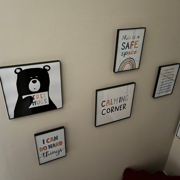 Set of 3 Calming Corner Wall Art, Calming Corner, Calming Strategies ...