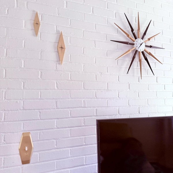 Hexo Painted Mid Century Modern Atomic Hexagon Light Switch Outlet ...