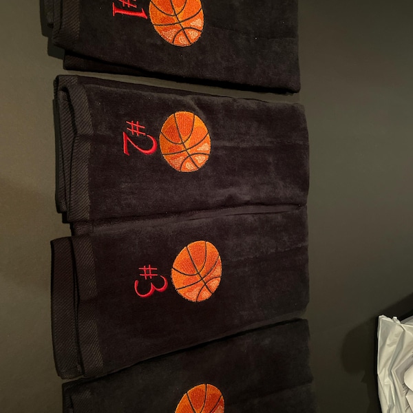 Custom Embroidered Basketball Towel, Personalized Team Gift, Senior ...