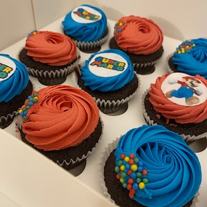 30 Personalised Edible Rice Paper Cupcake Toppers / Birthdays Pre Cut ...