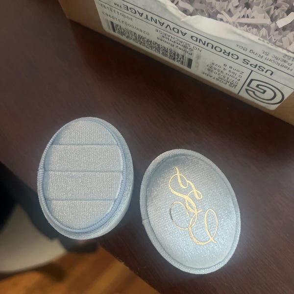 THREE SLOT Ring Box, Three Slot Velvet Ring Box, Three Slot Wedding ...