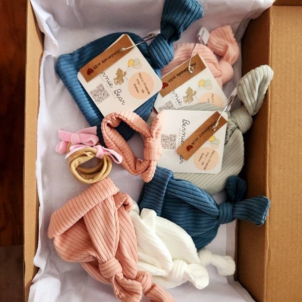 Personalized NICU Micro Preemie Knotted Hats: Preemie Bow | Angel Hat ...