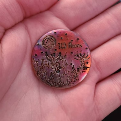 Patinated Copper Sobriety Token, Sobriety Coin, Sobriety Chip, Sobriety ...