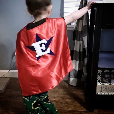 SUPERHERO POWER CAPES, Single-sided With Emblem and Initial - Etsy