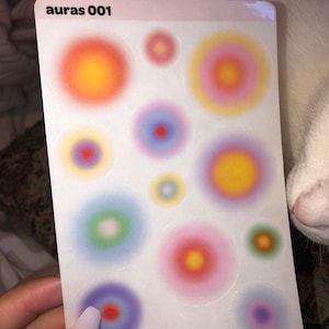 Auras 001 Colorful Aura Inspired Transparent Stickers, Spiritual ...