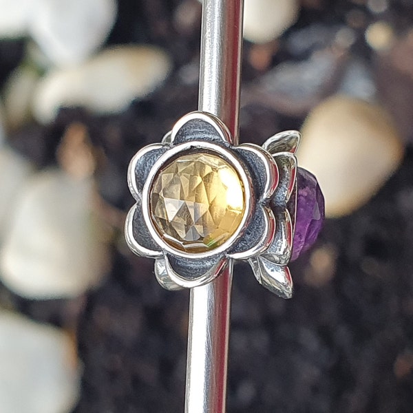 Natural Citrine, Rose Cut, Flat Back, Cabochon, Round Shape Calibrated ...