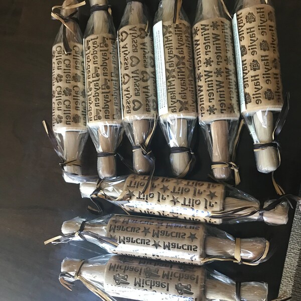 Personalized KIDS Rolling Pin With NAME. Embossing Rolling Pin. Kids ...