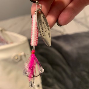 Fishing Lure Key Chain Personalized Customized and Hand Stamped - Etsy