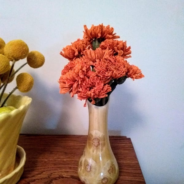 Mossy Green and Copper Salad or Fruit Bowl Earth Tones Large Shallow ...