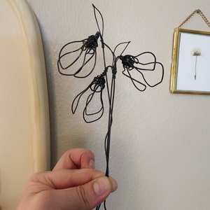 3D Wire Large Flowers / Handmade Delicate & Minimalistic Wire Art ...