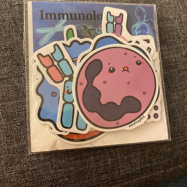 Cute Antibodies and Immune Cells Sticker Set - Etsy