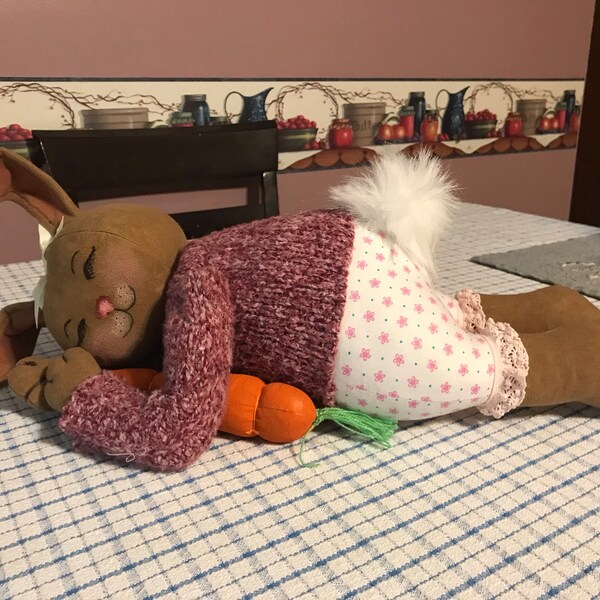 Primitive Bunny Pattern, E-PATTERN, Digital PDF, Cloth Doll Pattern ...