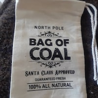 Christmas Bag-bag of Coal-christmas Gift Bag-christmas Favor Bag-santa ...