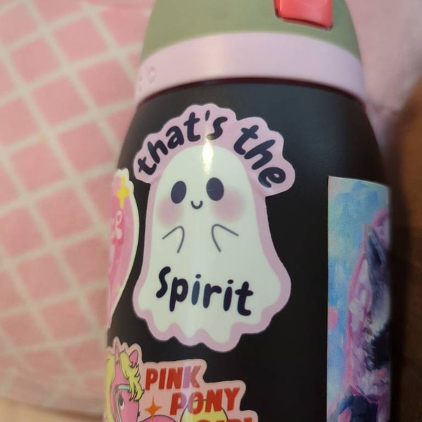 That’s the Spirit Ghost Sticker Funny Quote Stickers | Laptop Sticker ...