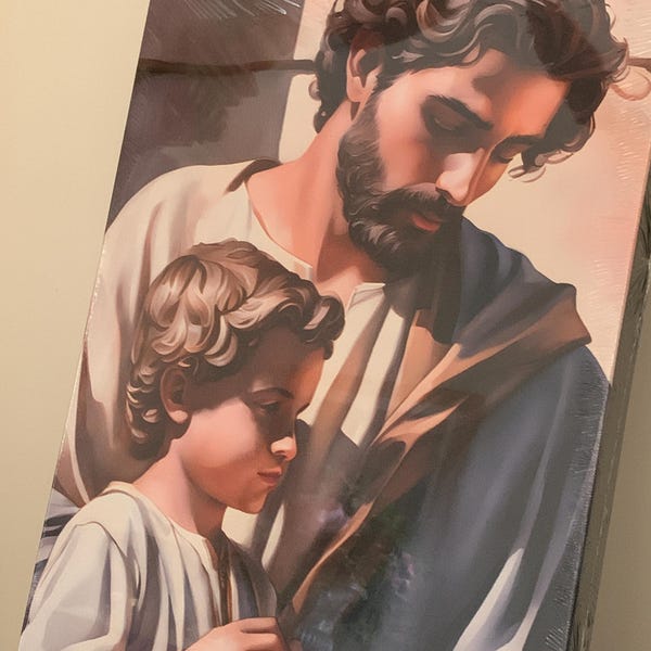St Joseph Wall Art St Joseph Father of Jesus Wall Art Catholic Home ...